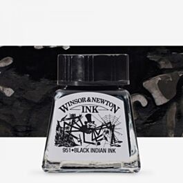 Winsor & Newton : Drawing : Black Indian Ink 30ml : (Water Resistant)
