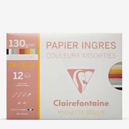 Clairefontaine : Ingres : Pastel Paper : Pouch : A4 : 12 Sheets ...