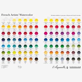 Sennelier Watercolour : Printed Colour Chart