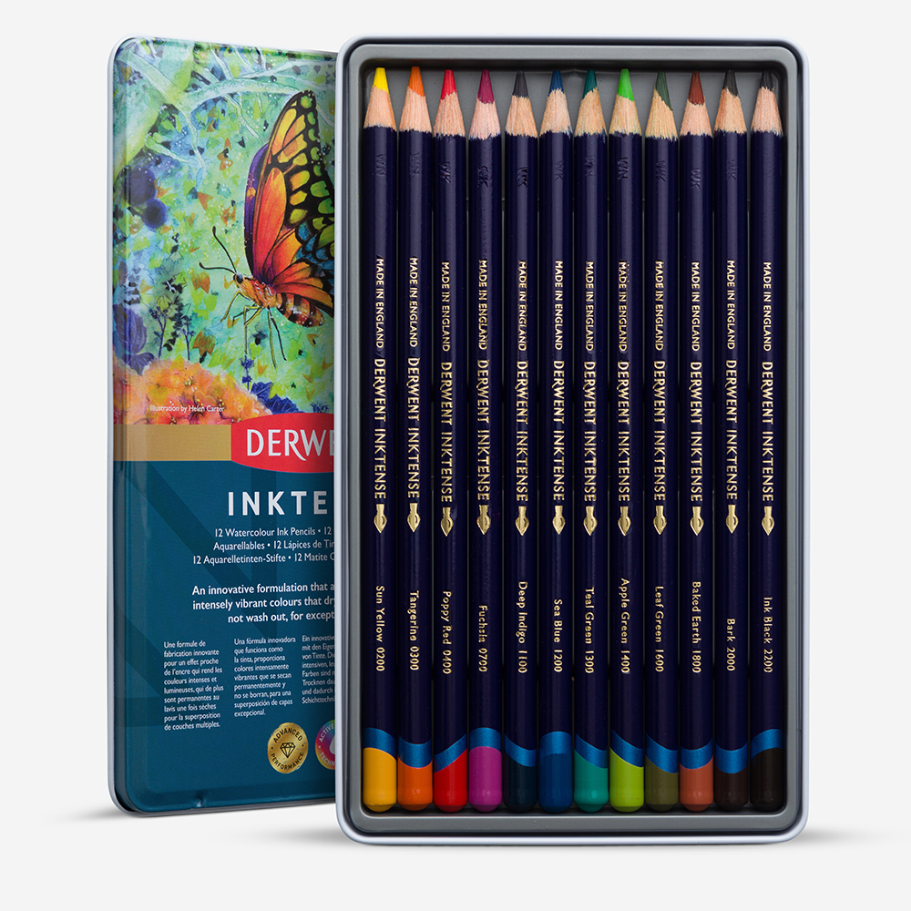 Derwent : Inktense Pencil : Tin Set Of 12