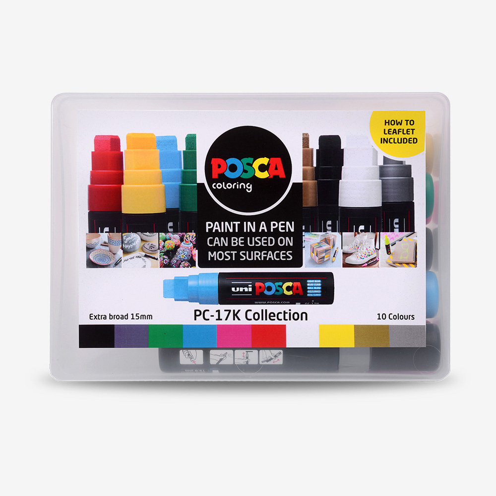 Posca Marker : Pc-17K : Extra Broad Chisel Tip : 15mm : Assorted ...