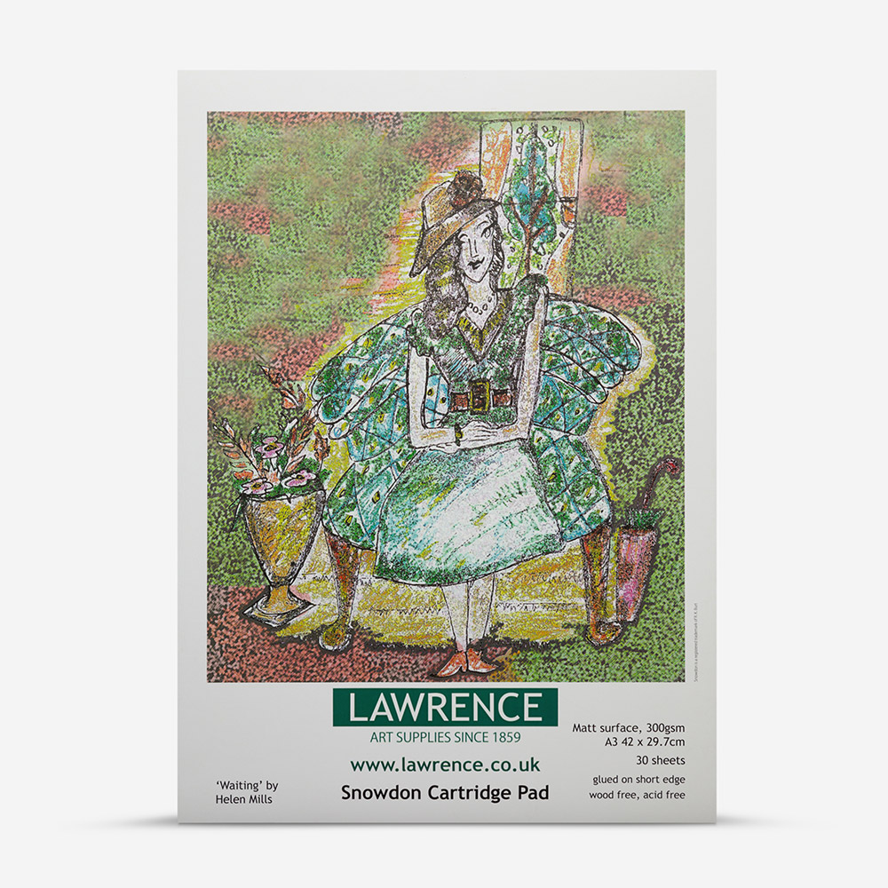 Lawrence : Snowdon : Cartridge Pad : Heavy Duty : A3 : 300gsm : 30 sheets
