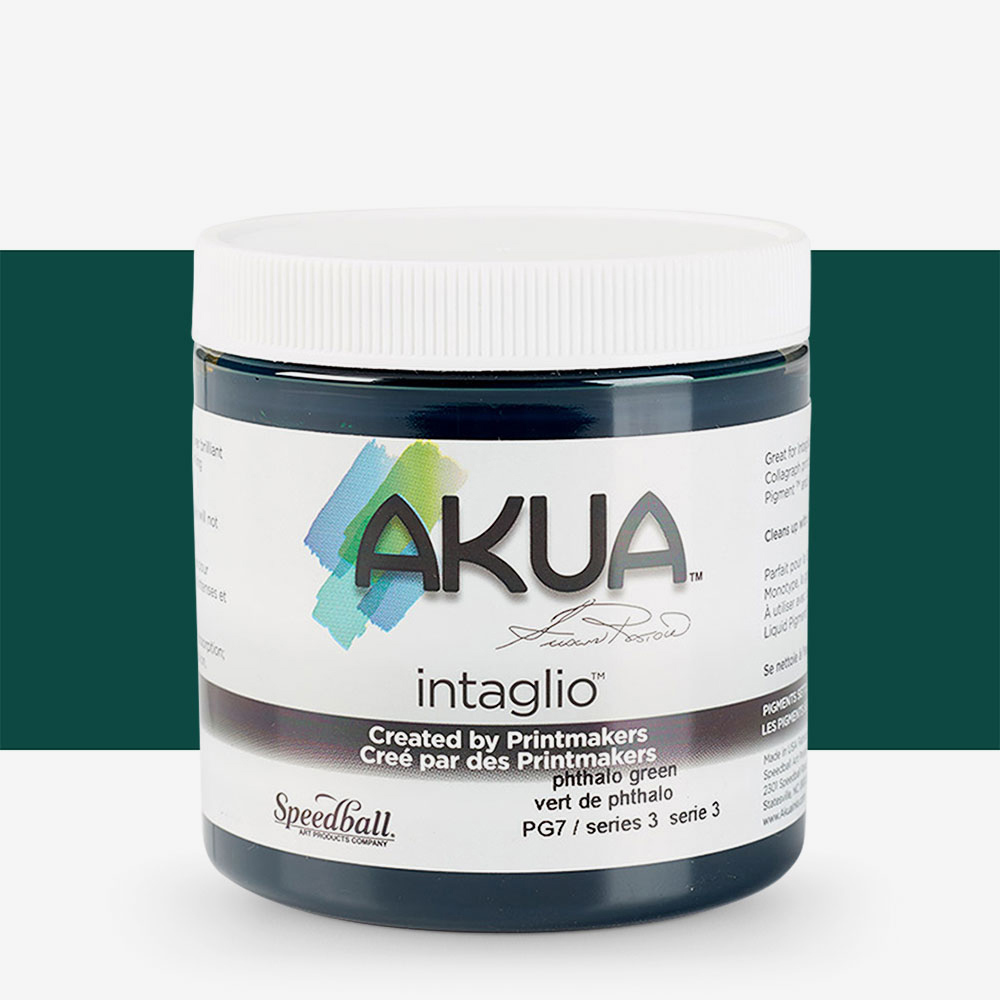 Akua : Intaglio Ink : 8oz : 236ml : Phthalo Green