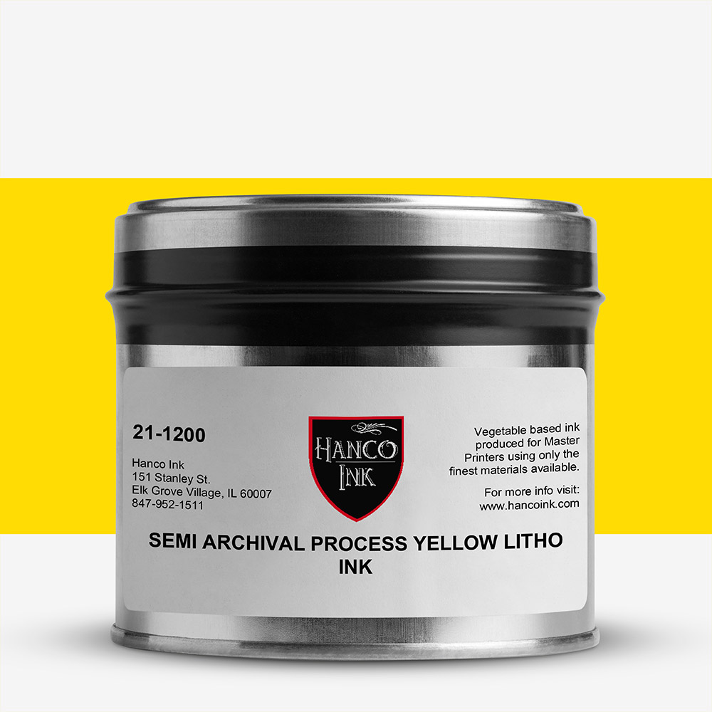 Hanco : Lithographic Ink : 454g : Semi Archival Process Yellow