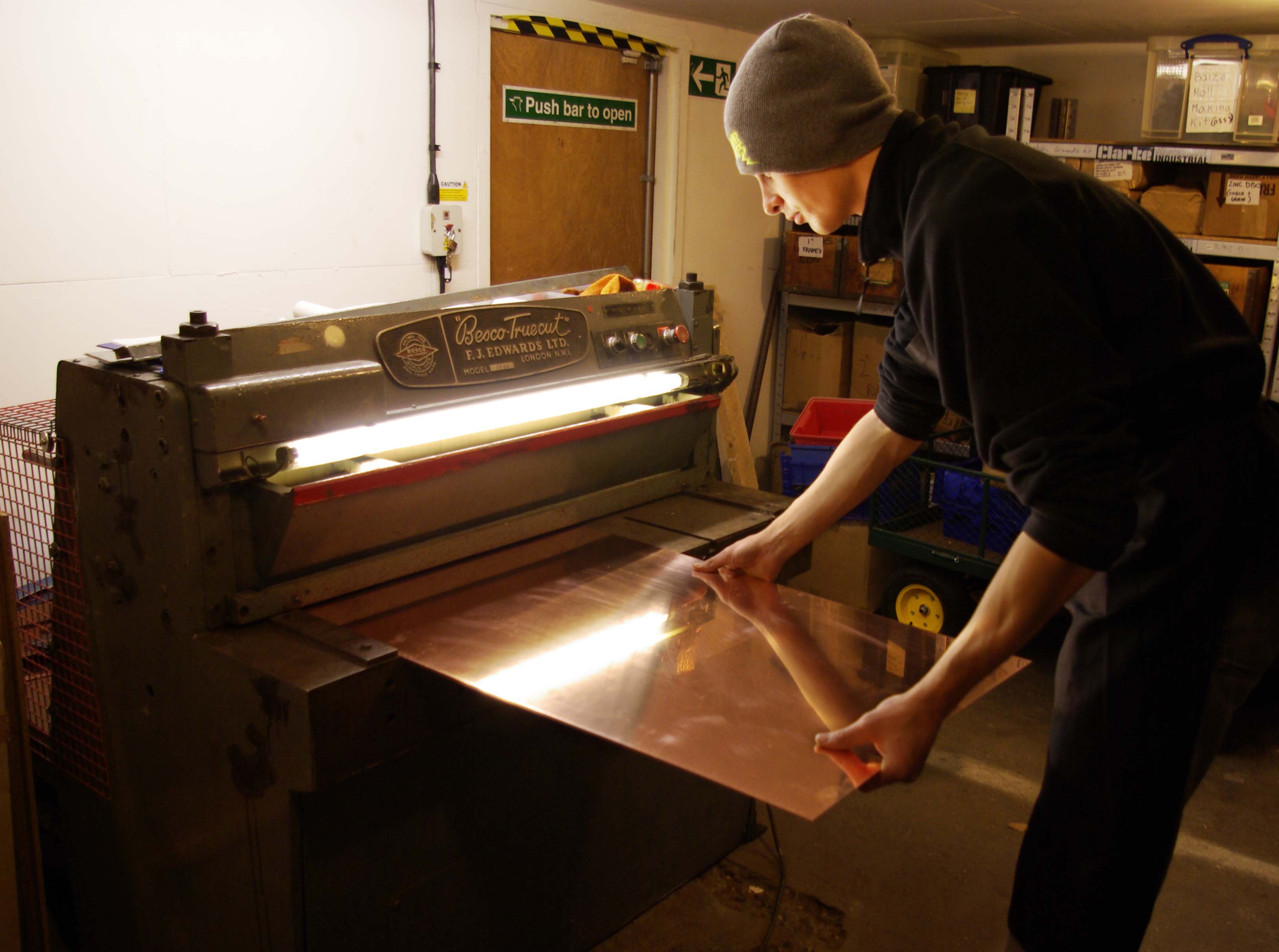 Metal plate cutting - Lawrence Art Supplies UK