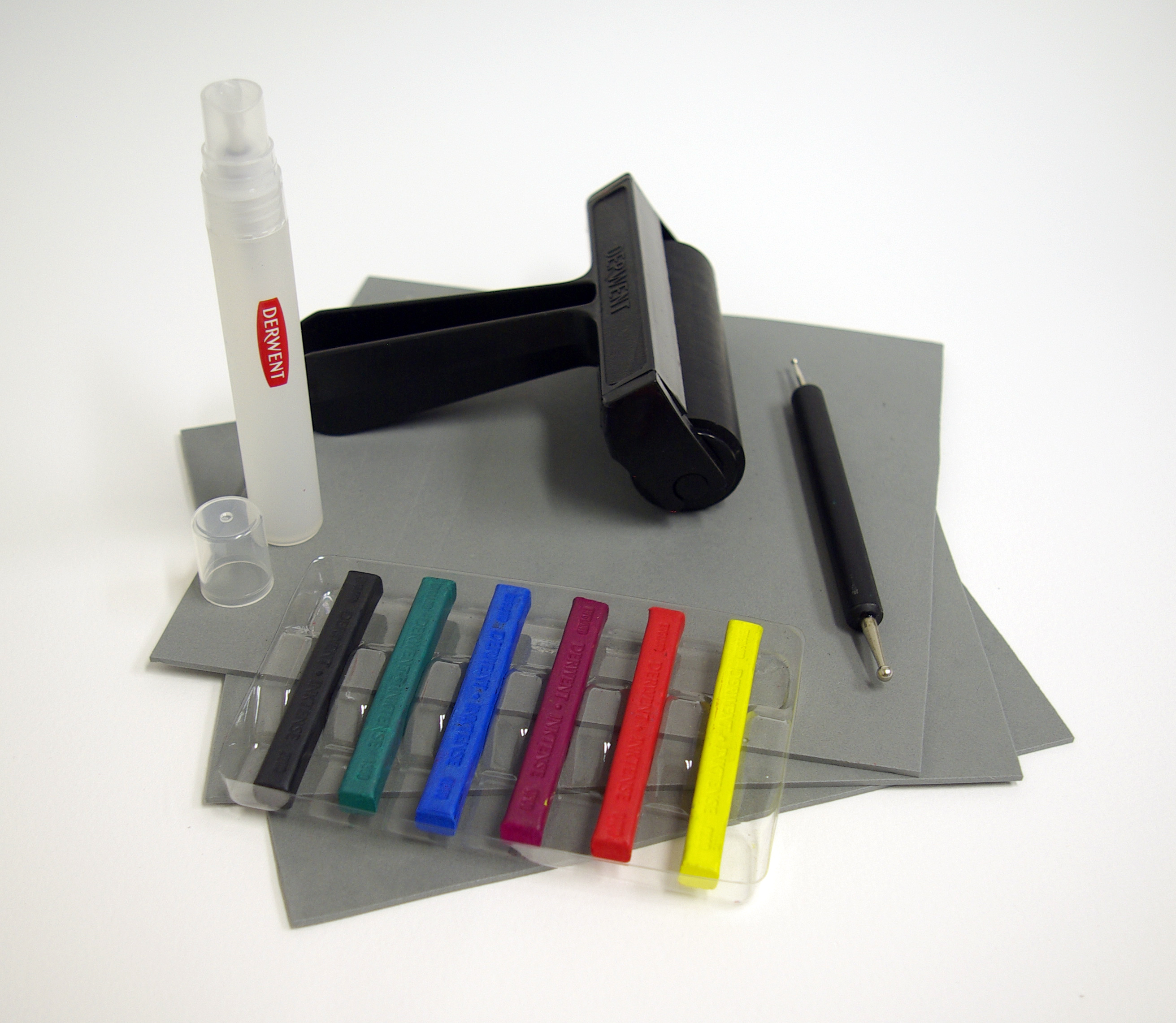 Derwent Inktense printing set experiment