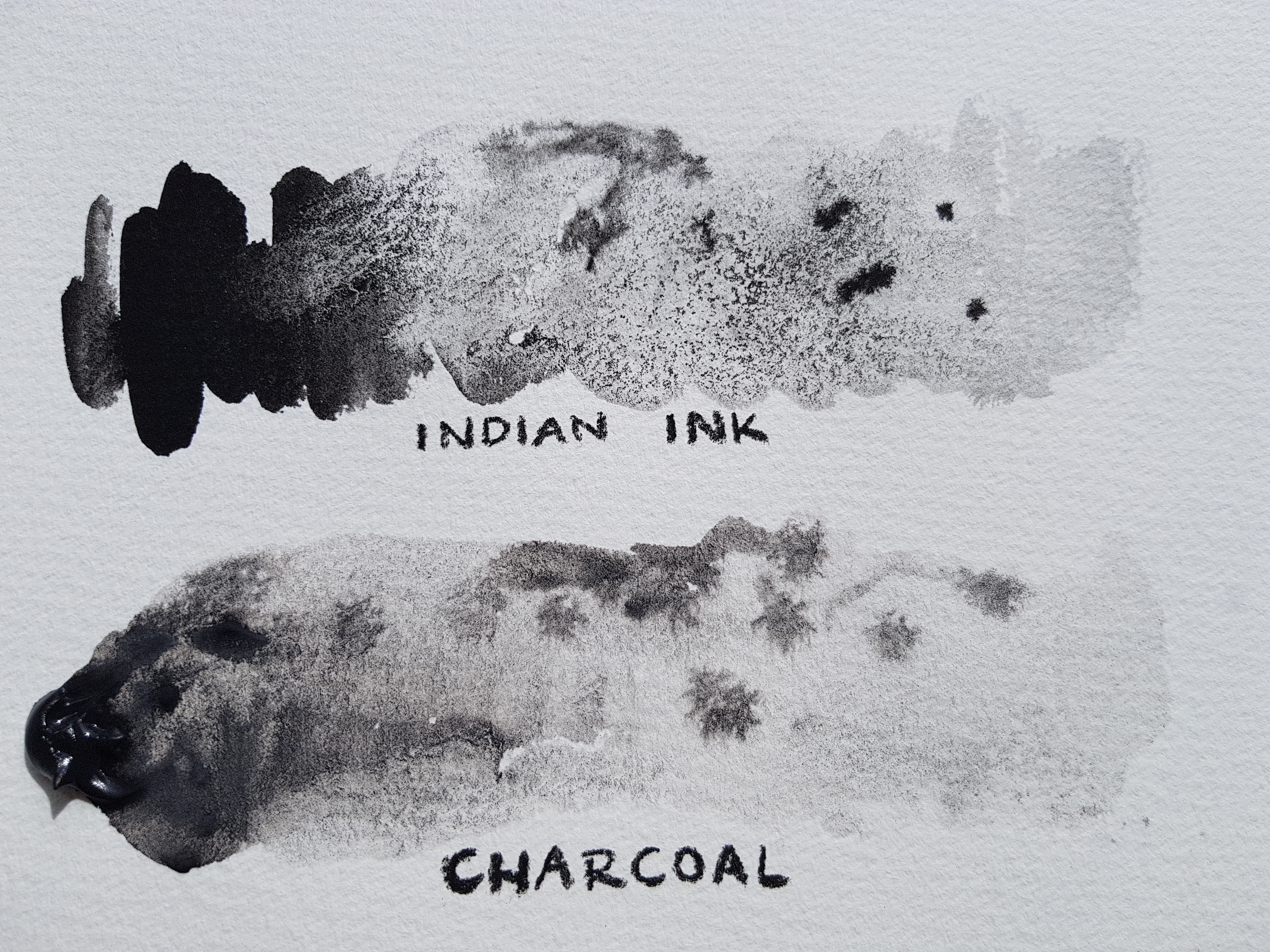 Testing Nitram Powdered & Liquid Charcoals - Lawrence Art Supplies UK