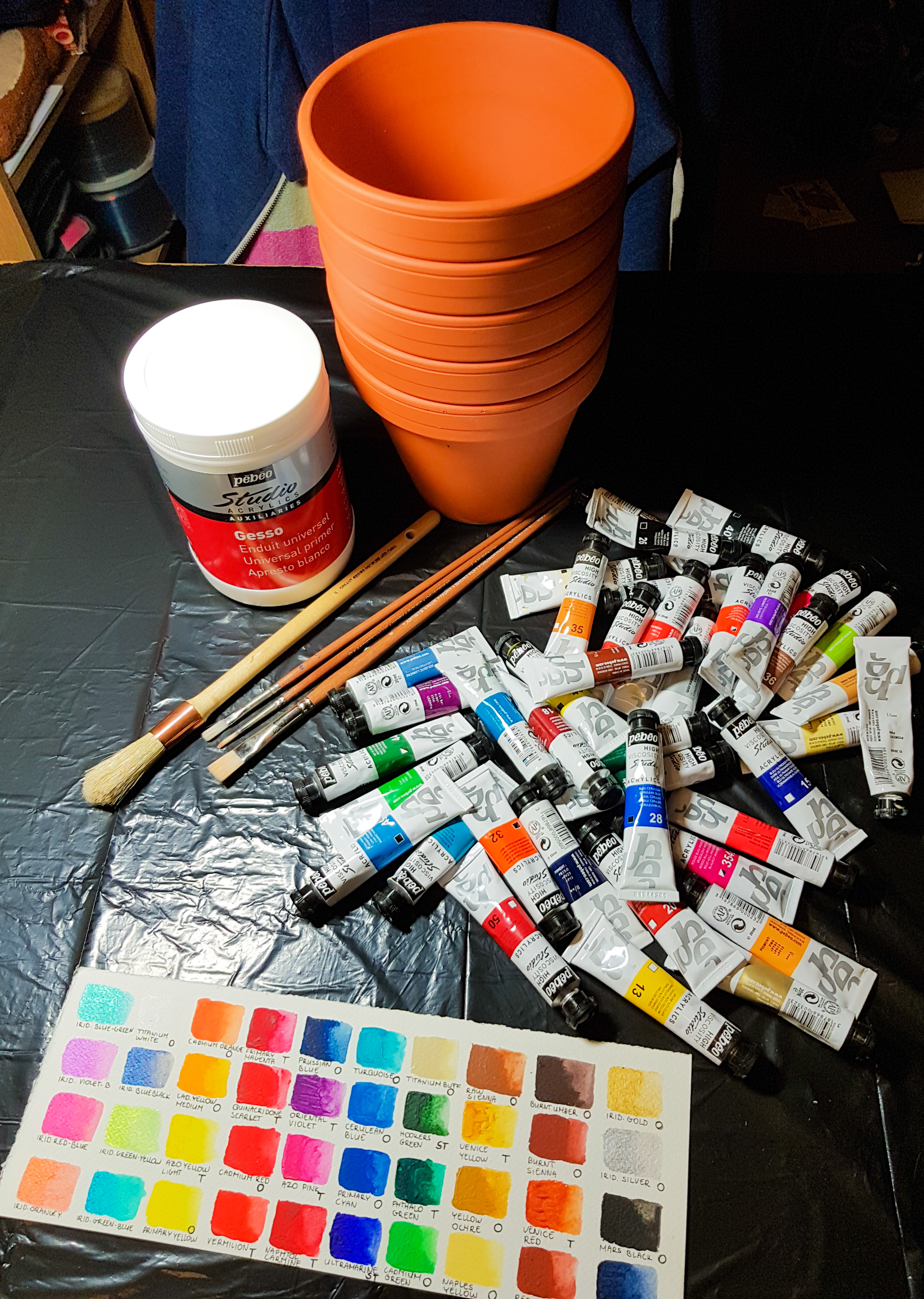 Painting Flower Pots with Acrylics - Lawrence Art Supplies UK
