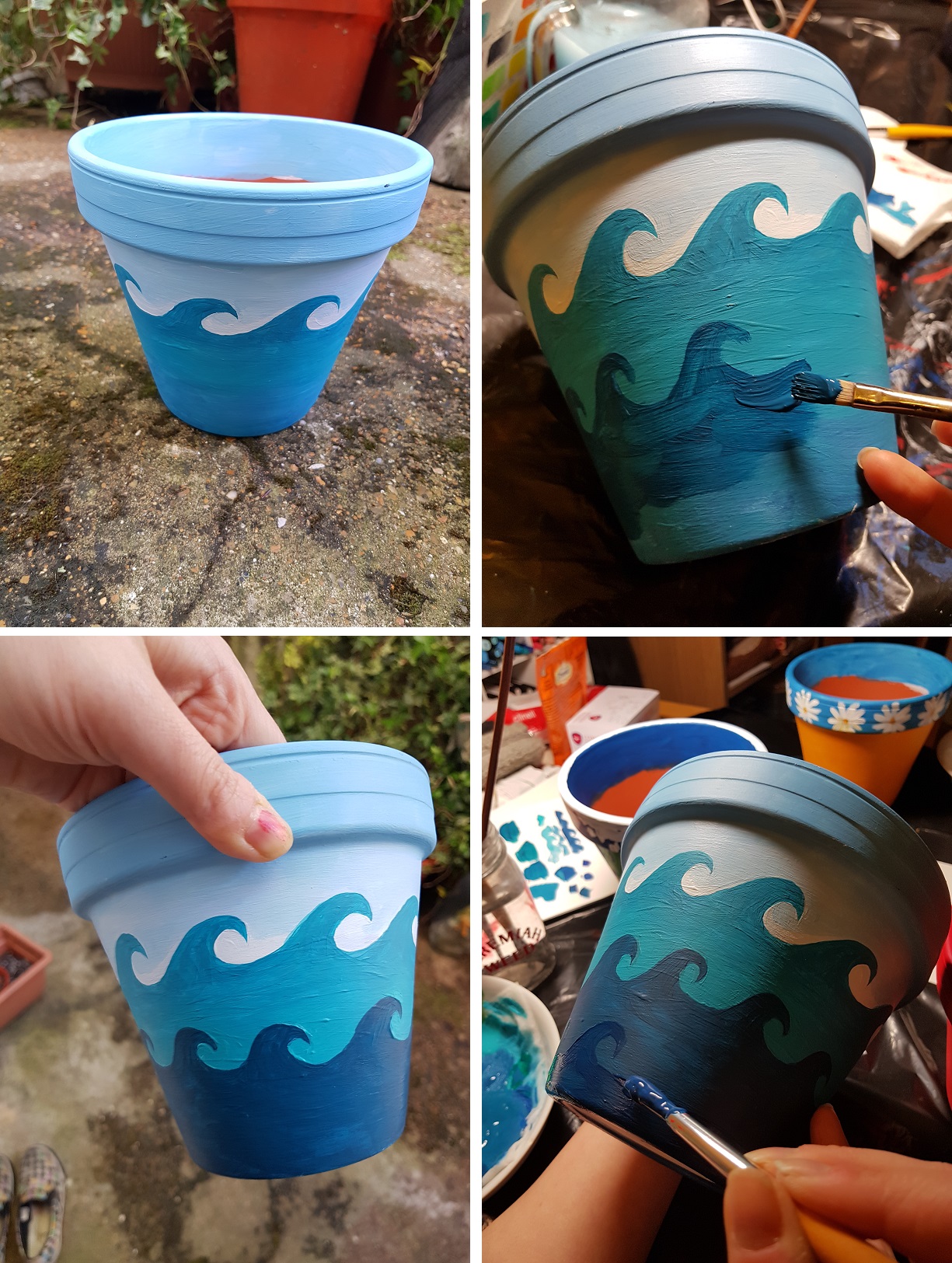 Painting Flower Pots with Acrylics - Lawrence Art Supplies UK