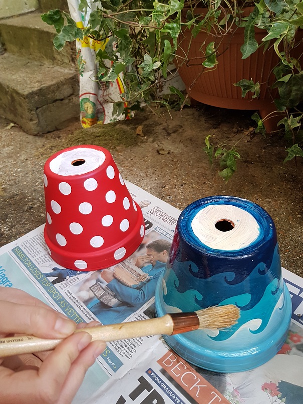 Painting Flower Pots with Acrylics - Lawrence Art Supplies UK